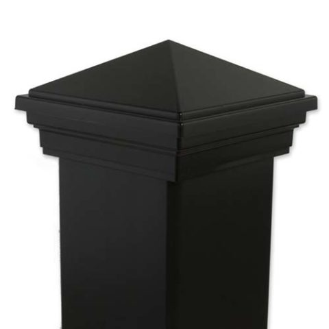 Trex Transcend® Railing - 4" x 4" Charcoal Black Pyramid Composite Post ...